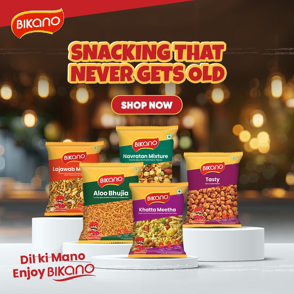 Buy Bikano Namkeen Online | Fresh, Tasty & Authentic Savory Snack Range